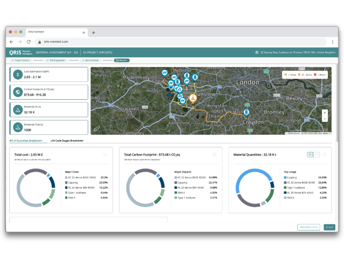 ORIS Materials Intelligence | The Sustainable Infrastructure Platform