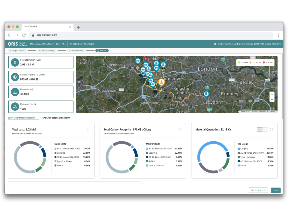 ORIS Materials Intelligence | The Sustainable Infrastructure Platform