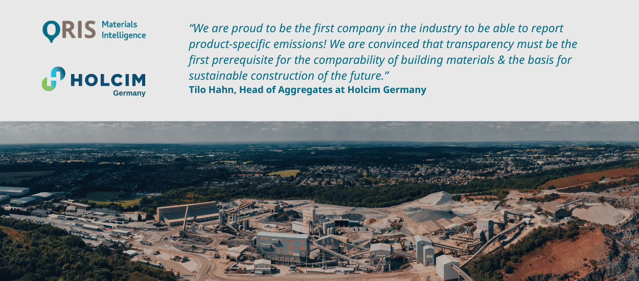 ORIS Empowers Holcim Germany to Measure its Aggregates CO2 Footprint